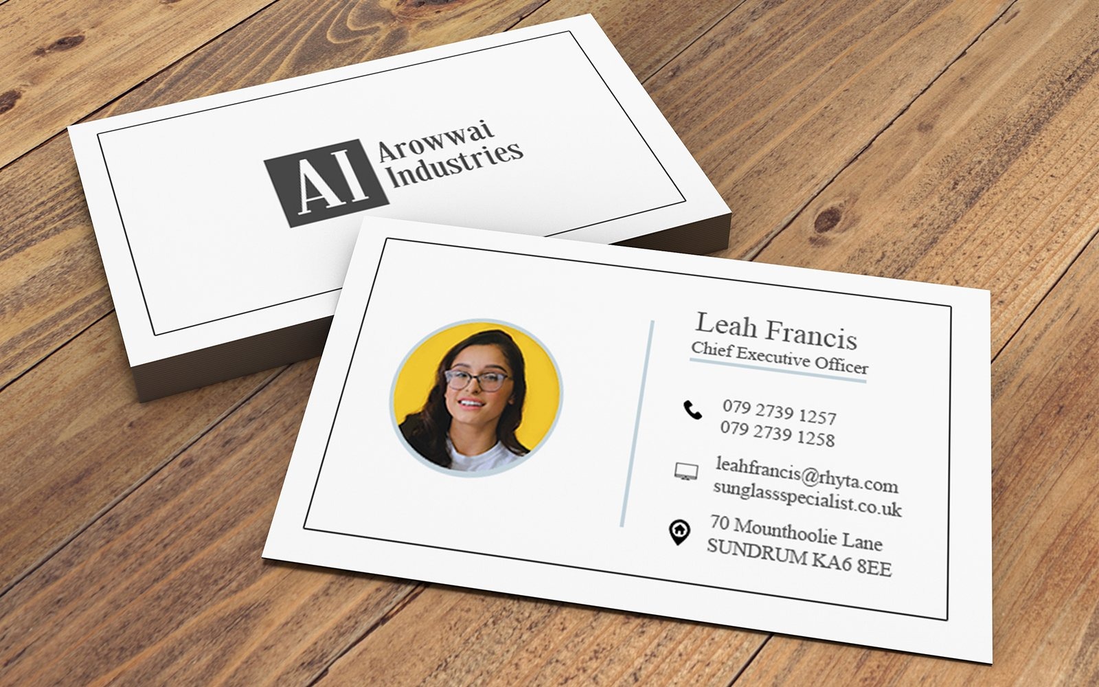 Stunning Visiting Card - Creative E-cards Template - Visiting Card Template