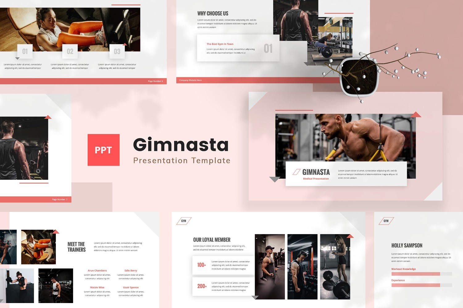 Gimnasta — Gym Powerpoint Template #336257 - TemplateMonster