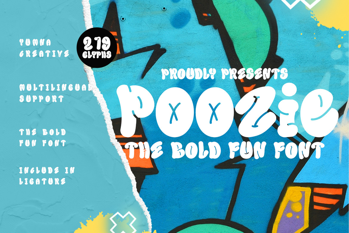 Poozie - Bold and Fun Font #336283 - TemplateMonster