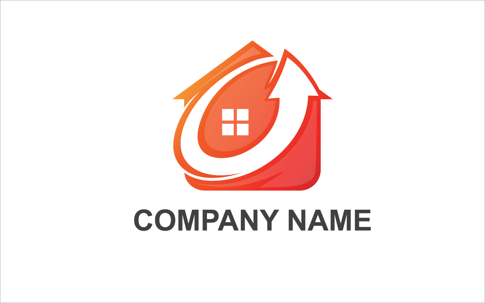 Modern House arrows Logo #336454 - TemplateMonster