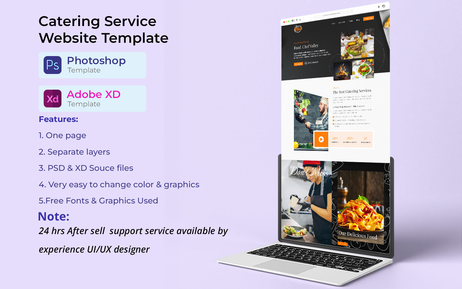 Catering Service Web Template #336978 - TemplateMonster