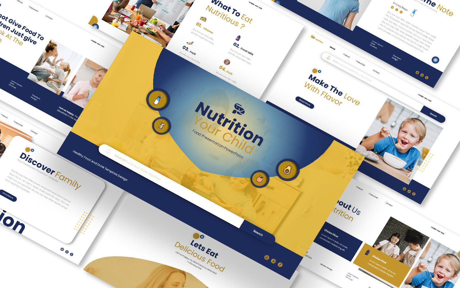 Nutrition Your Child Google Slides Template - TemplateMonster