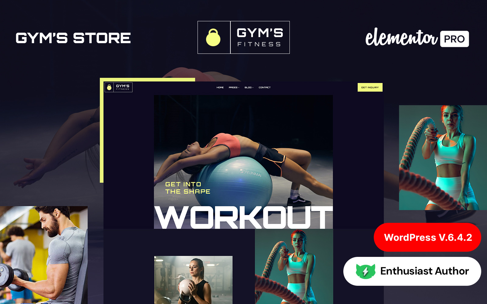 Gym's Fitness - Fitness WordPress Elementor Theme