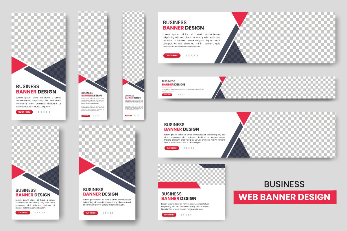 Web banner template Set, Horizontal header web banner, cover header ...