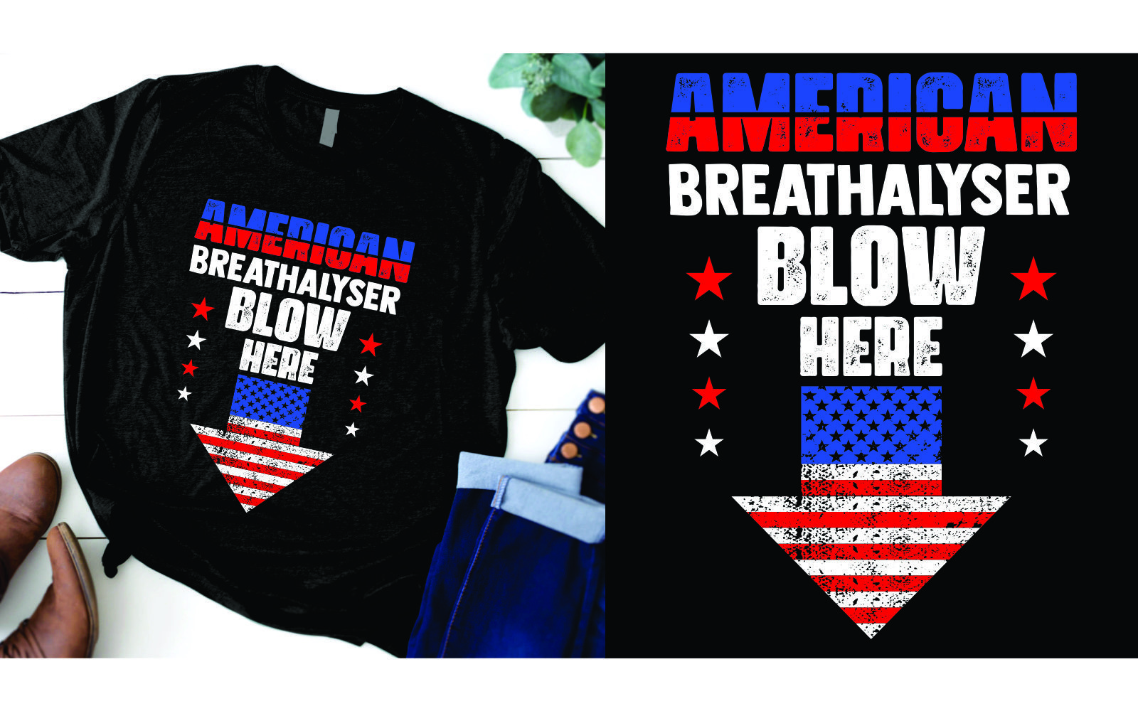 American breathalyzer blow here with American Flag arrow 4th of July ...