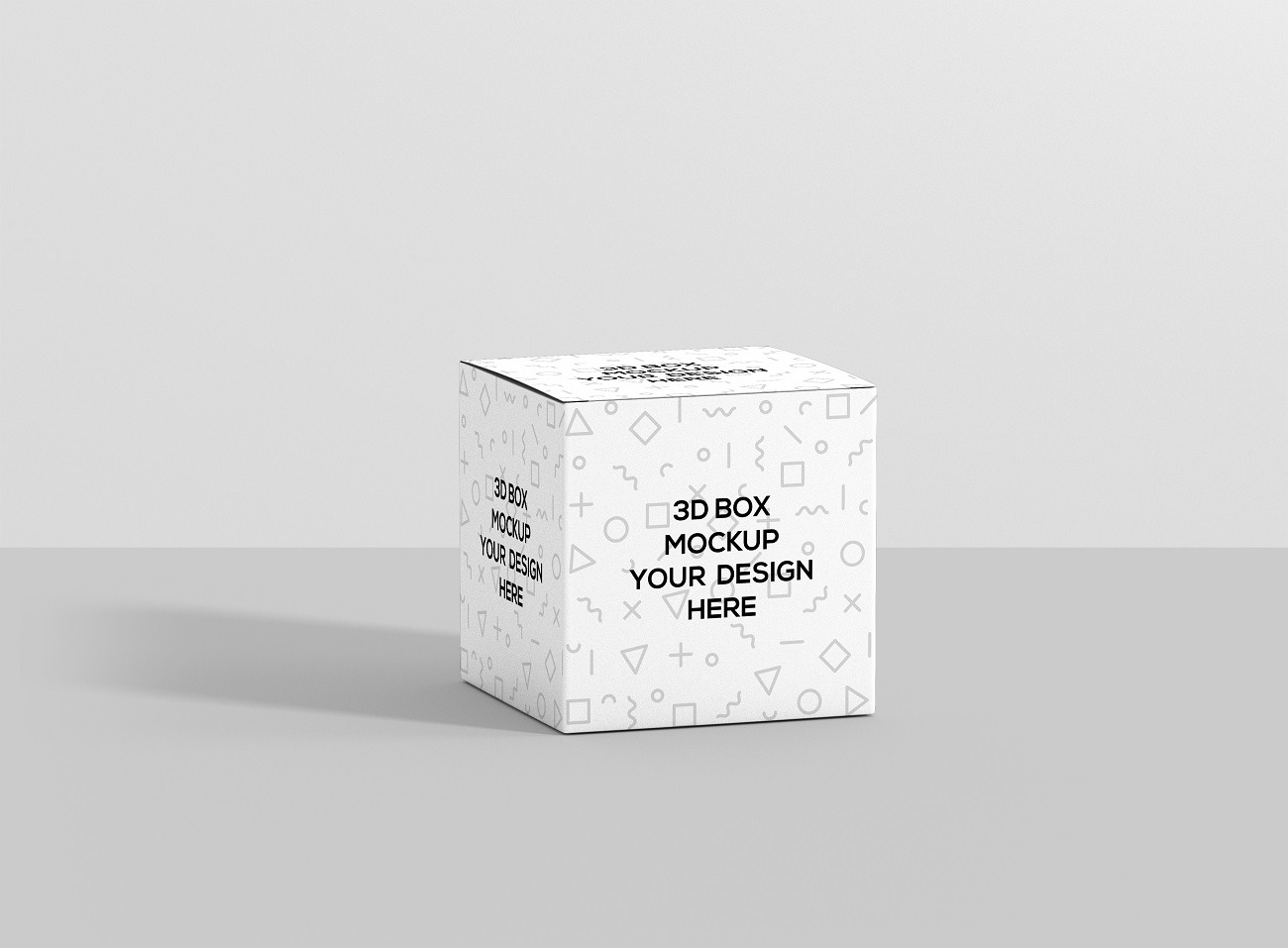 Square Box - Square Packaging Box Mockup - TemplateMonster