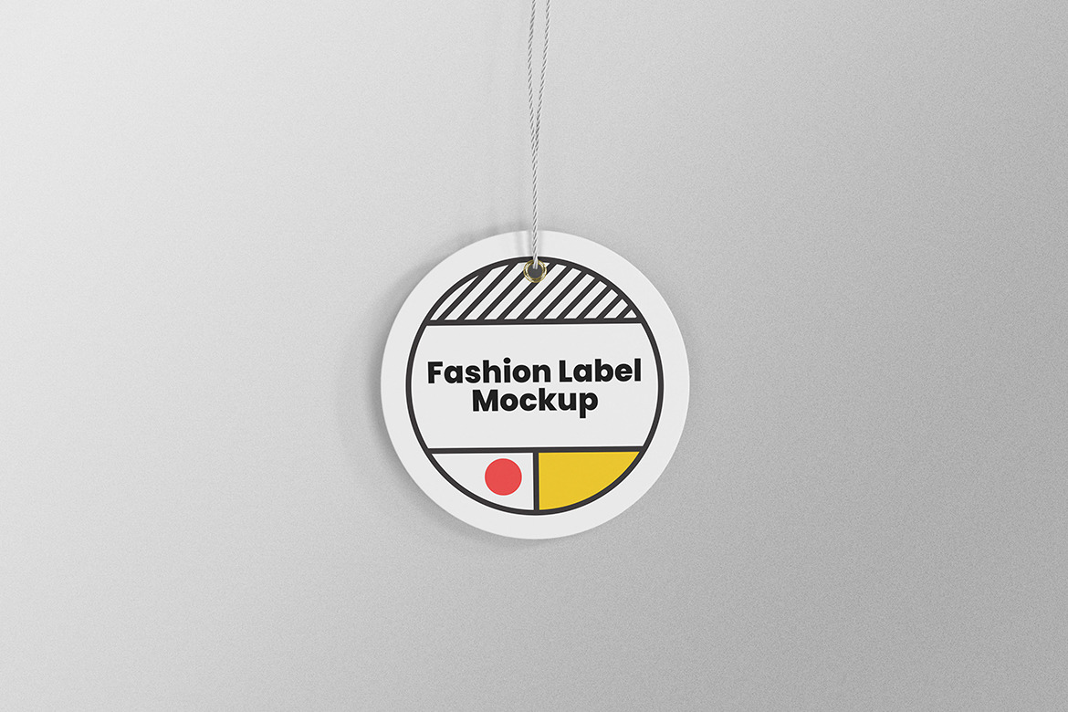 Circle Label Tag Mockup PSD Design Template Vol 02