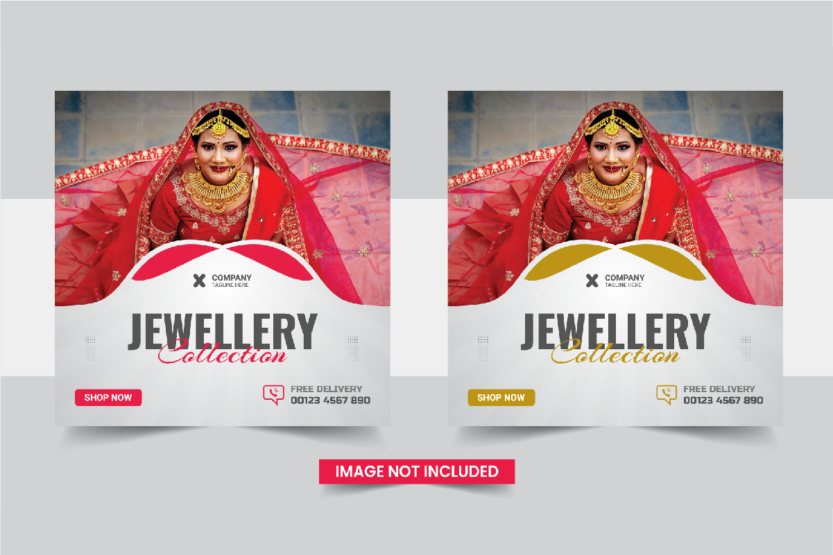 Jewellery social media post template - TemplateMonster