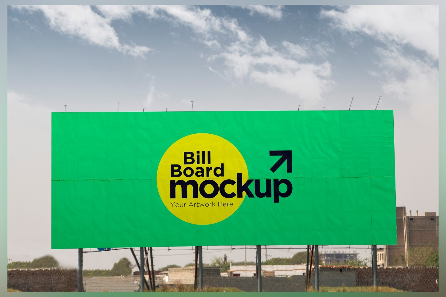 Roadside Billboard Sign Mockup Outdoor Signage Template V 14