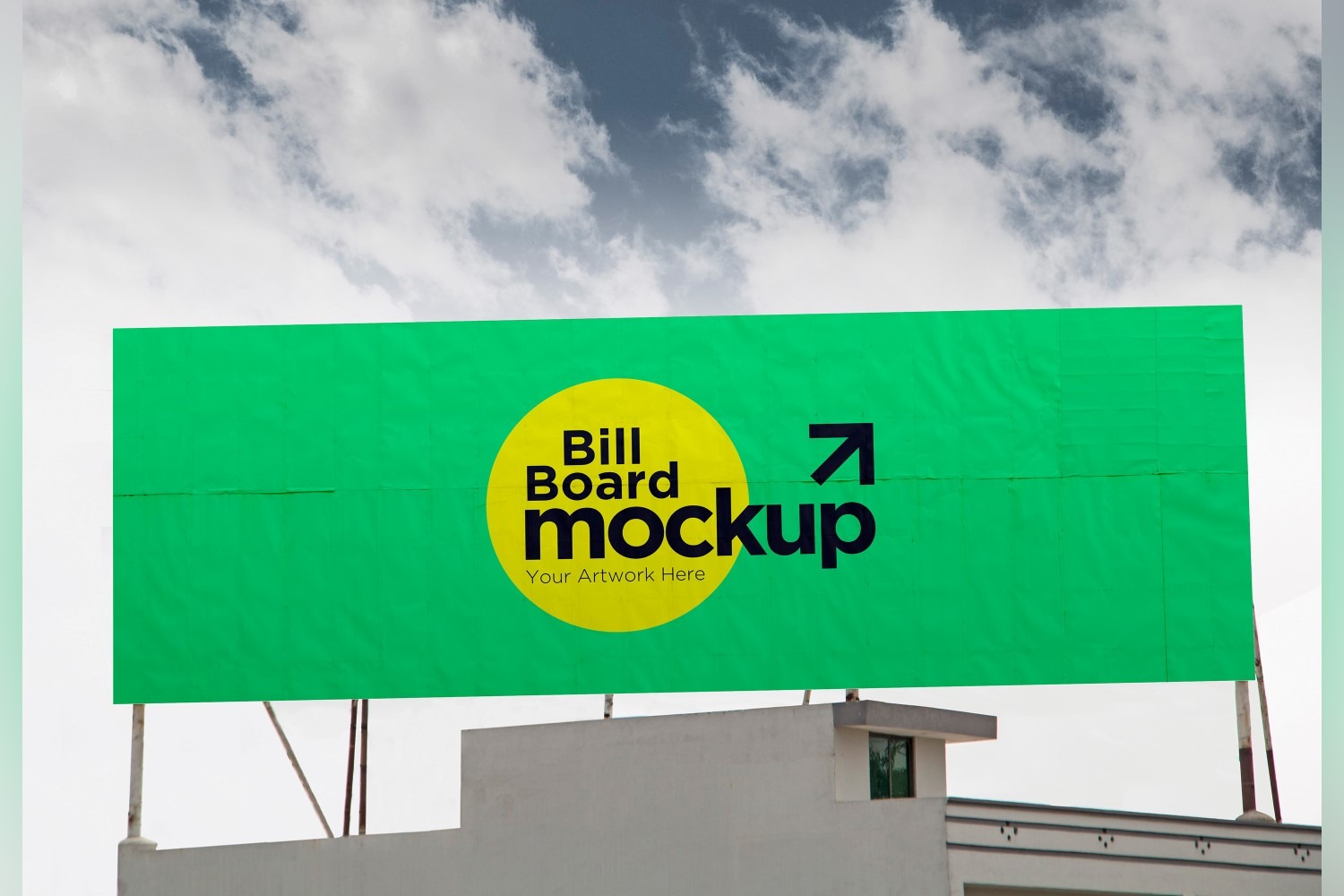 Roadside Billboard Sign Mockup Outdoor Signage Template V 65