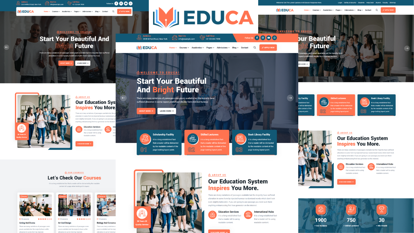 Educa - School, College, University And Courses HTML5 Template
