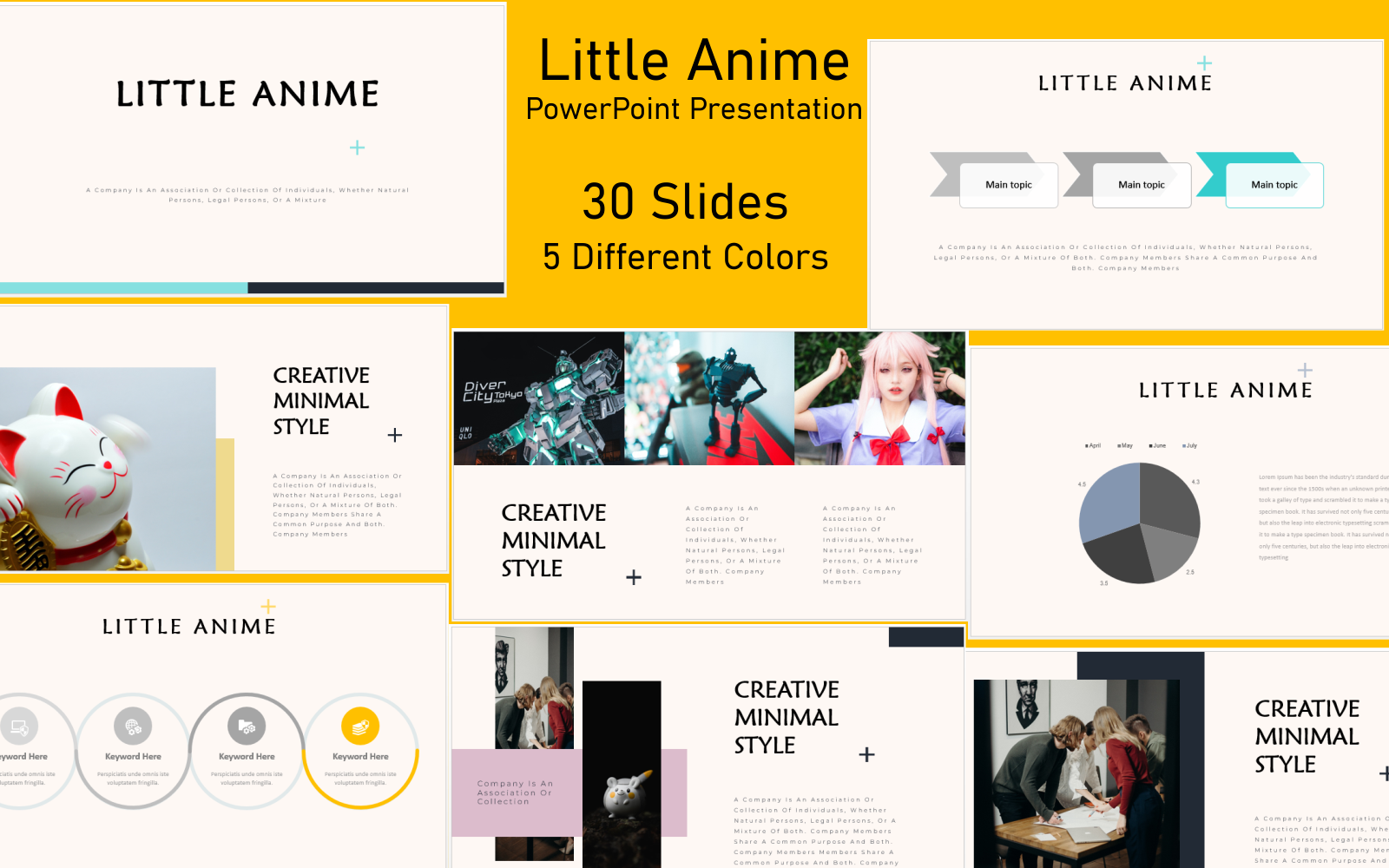 Little Anime - Anime & Manga Powerpoint Template