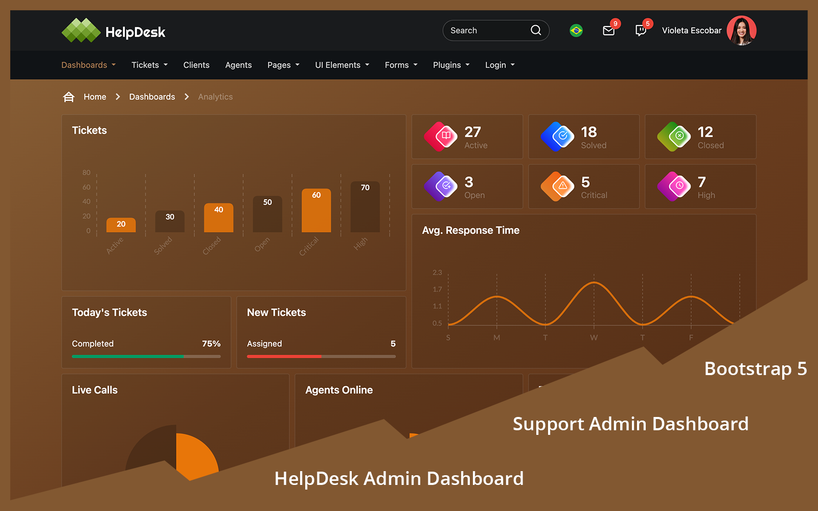 Support Desk - Bootstrap 5 Support Admin Template