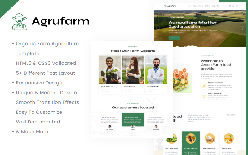 Agrufarm - Orgaic Farm Agriculture Template - TemplateMonster