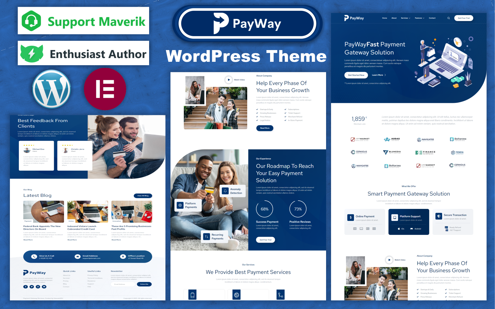 Payway - Payment Gateway & Fintech Elementor Template