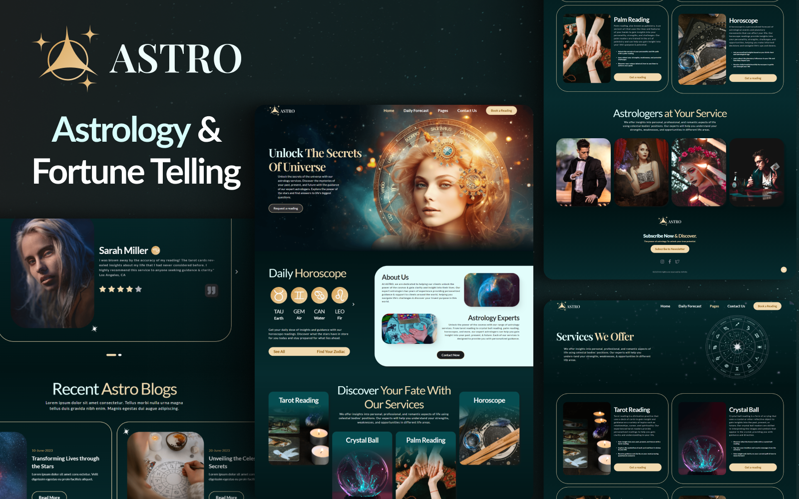 Astro: Unleash Cosmic Insights with an HTML Theme for Astrology Enthusiasts