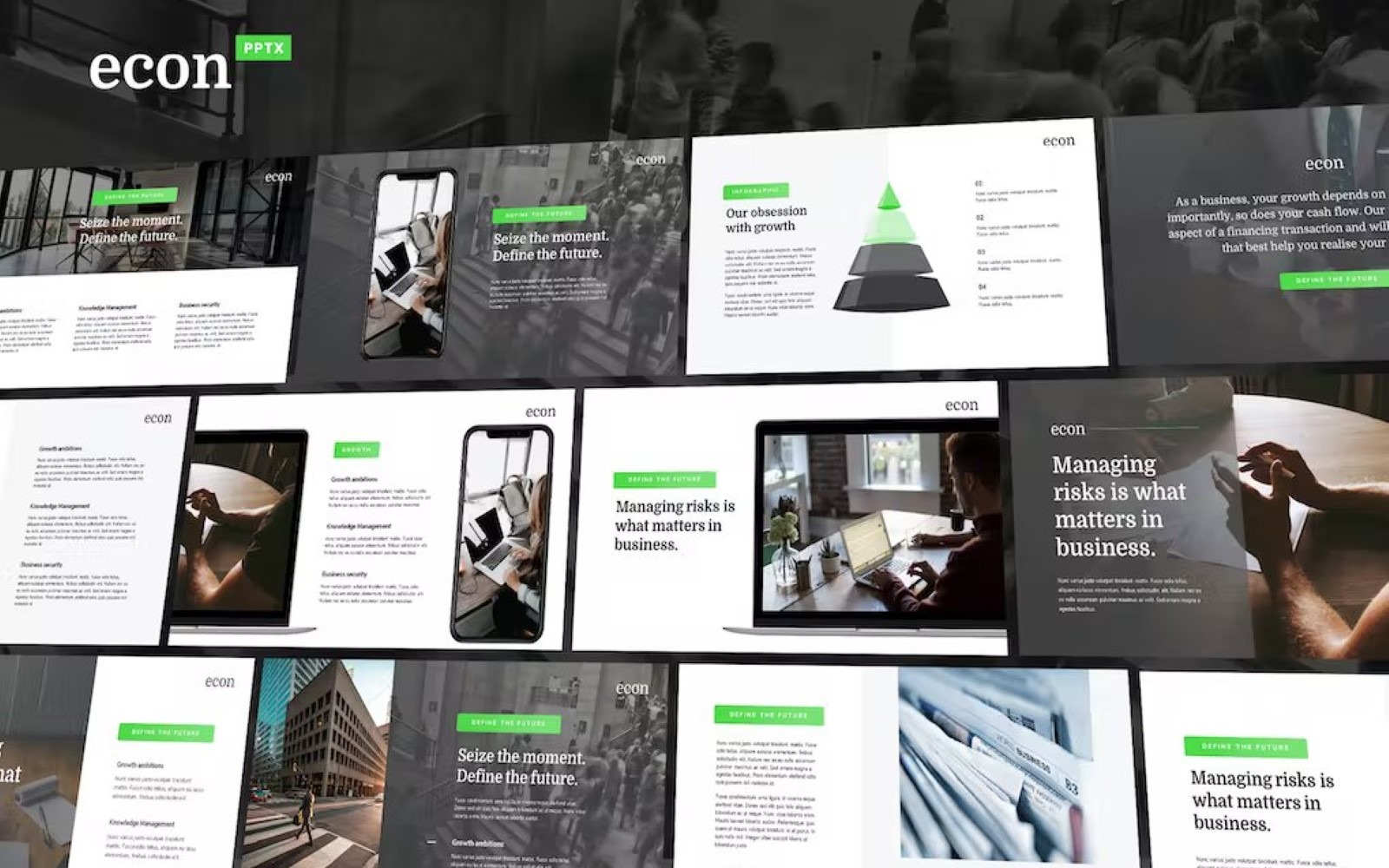 ECON - Modern Powerpoint Template #342316 - TemplateMonster