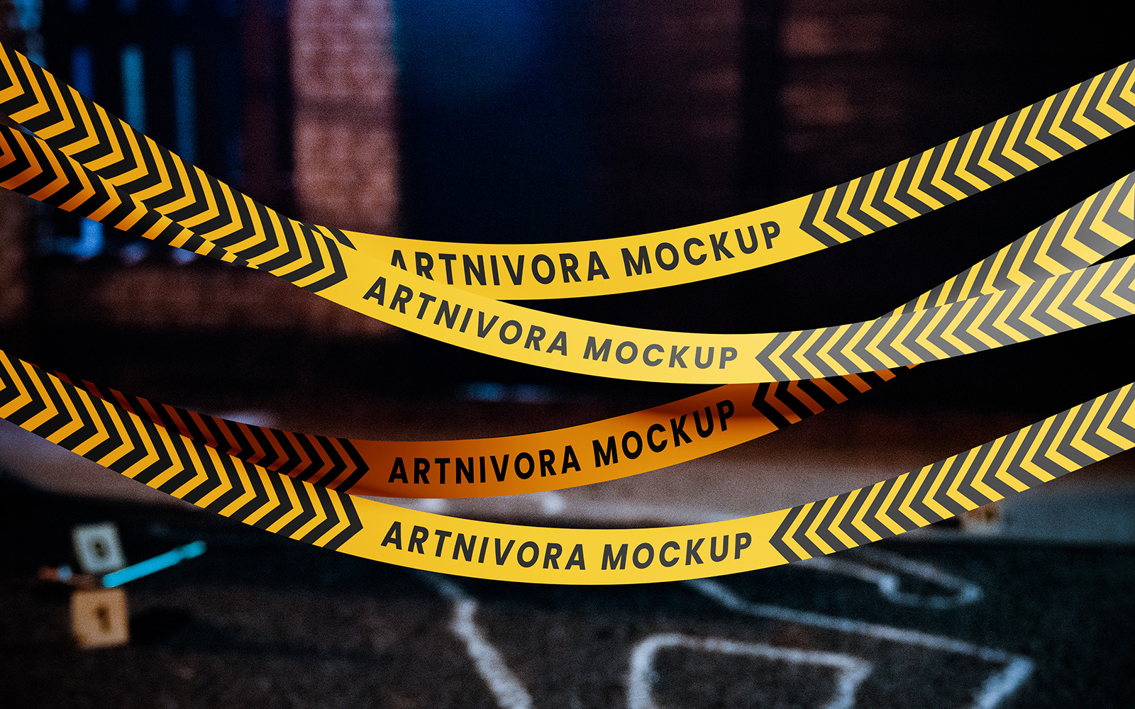 Police Line Mockup Template #342363 - TemplateMonster