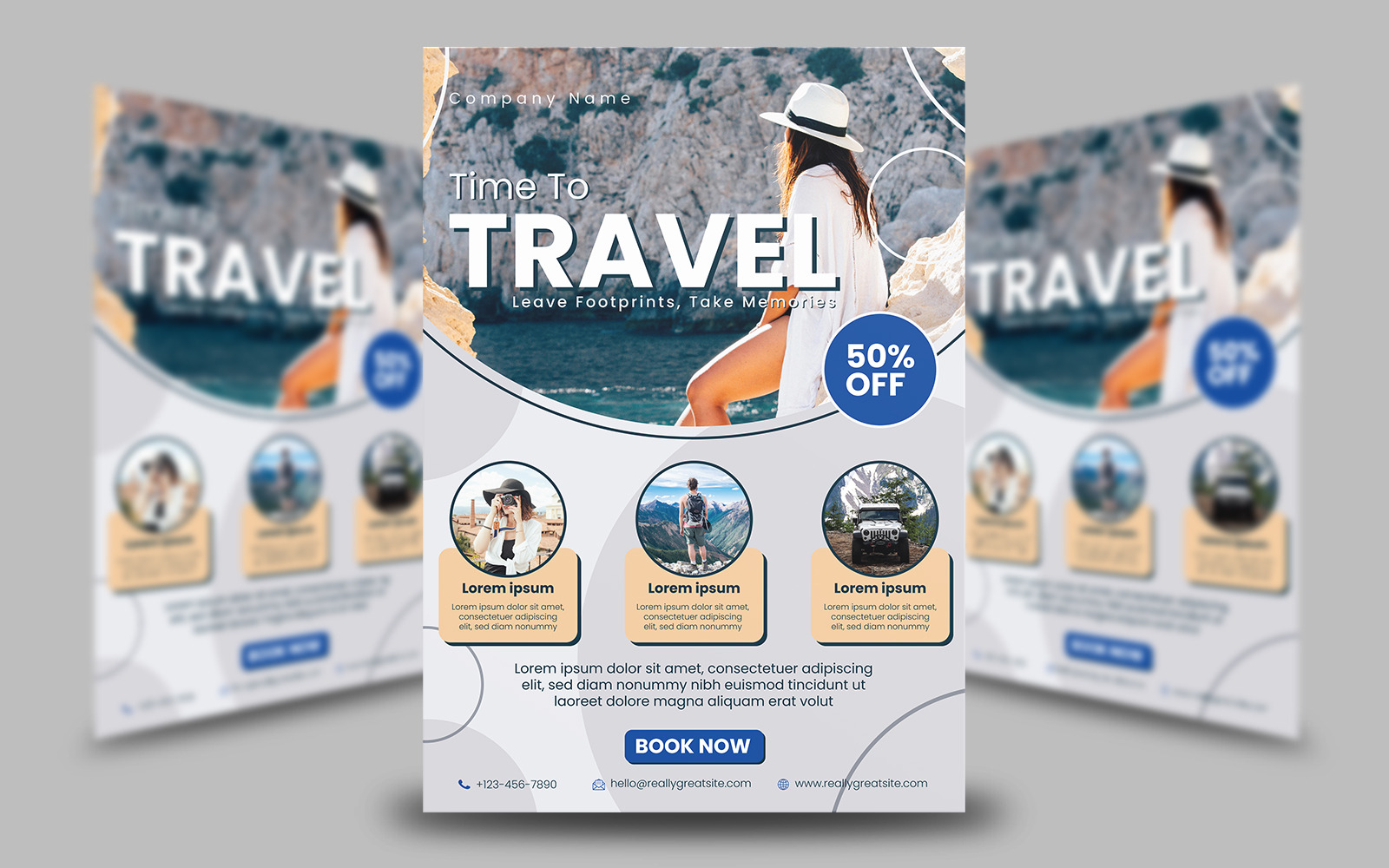 Time To Travel Flyer Template #342357 - TemplateMonster