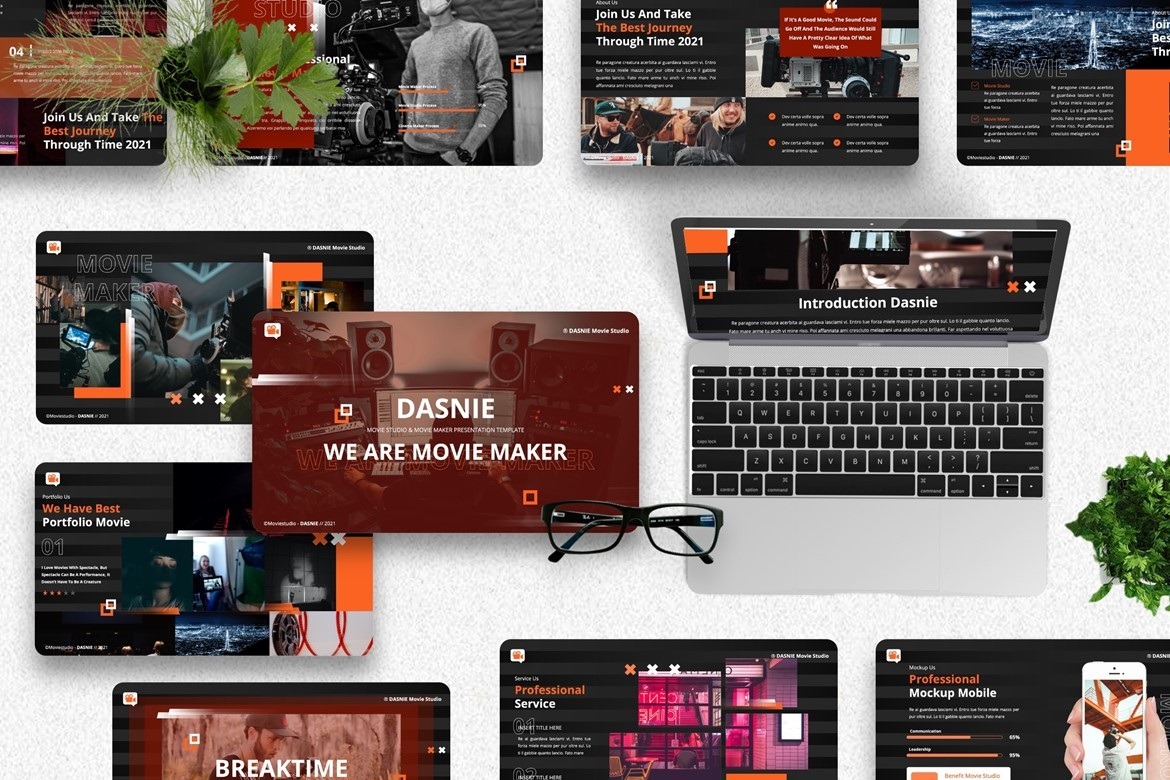 Dasnie - Movie Studio Powerpoint Template - TemplateMonster