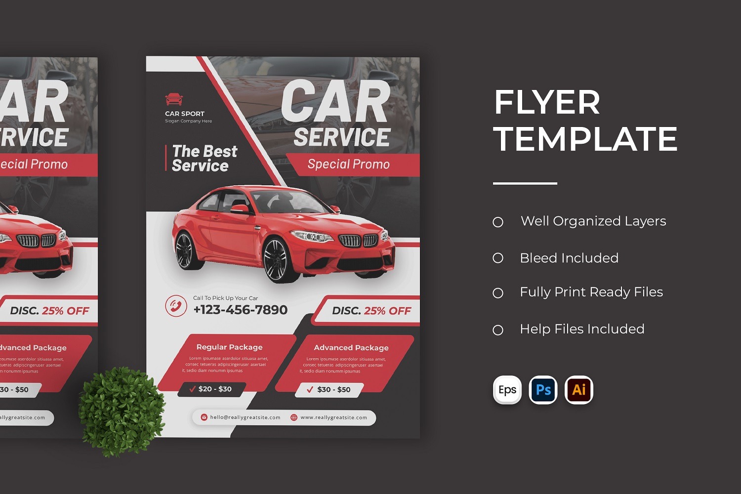 Car Sevice Flyer Template #342912 - TemplateMonster