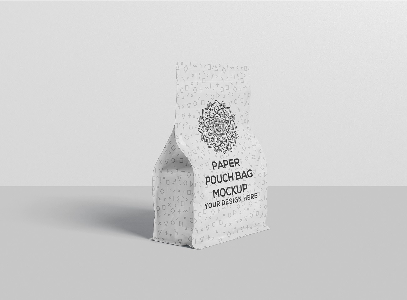 Top Sealed Paper Pouch Bag Mockup #343055 - TemplateMonster