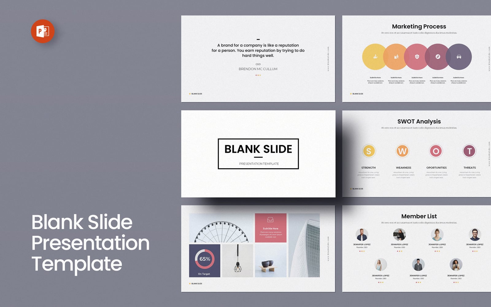 Blank Slide PowerPoint Presentation Template