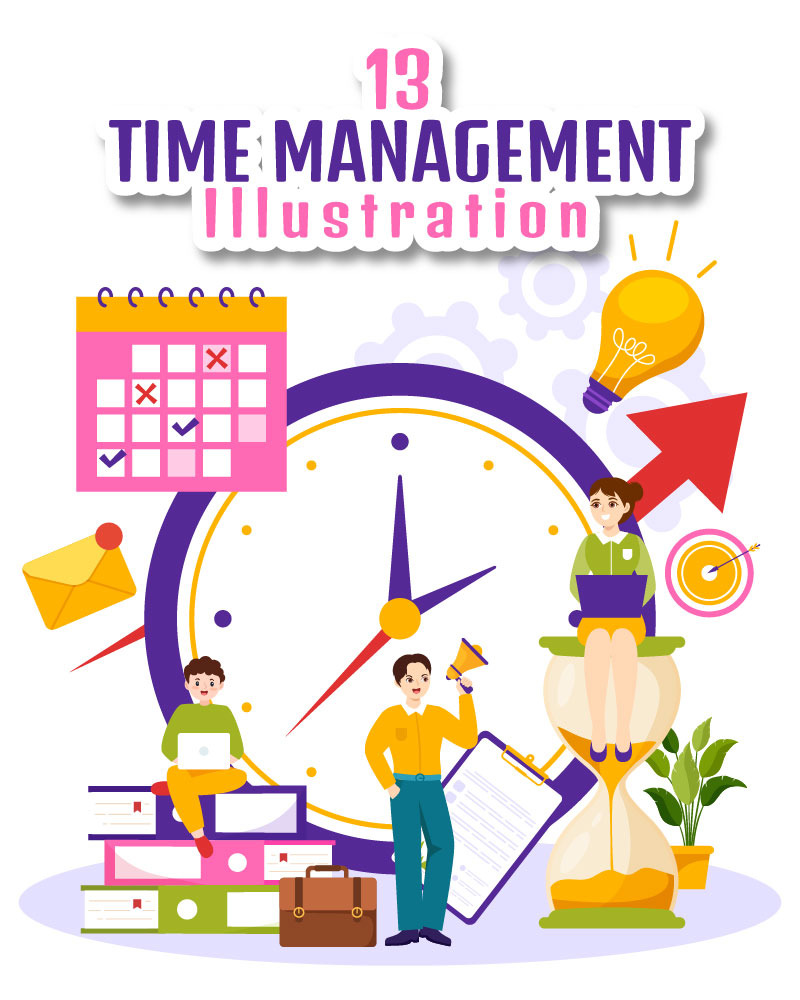 13 Time Management Planning Illustration - TemplateMonster