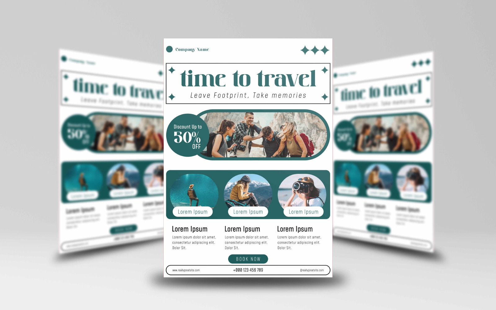 Time To Travel Flyer Template 7 #343375 - TemplateMonster