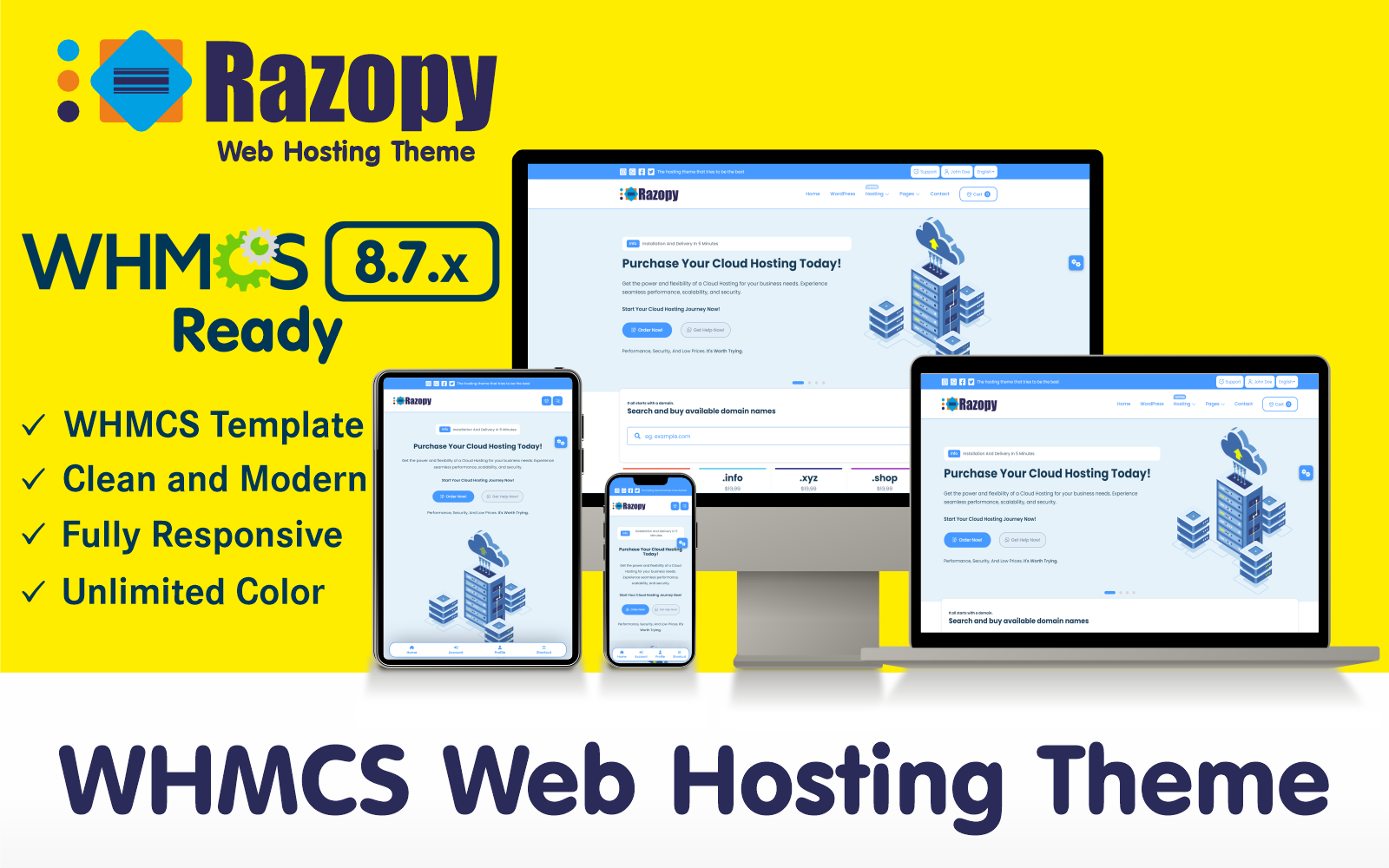 Razopy - WHMCS Hosting Template #343469 - TemplateMonster