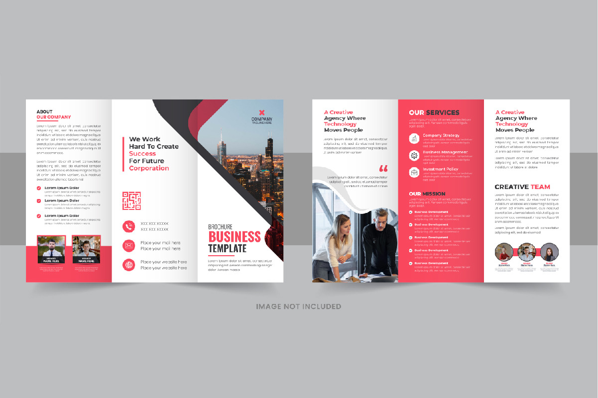 Business Trifold Brochure Template design - TemplateMonster
