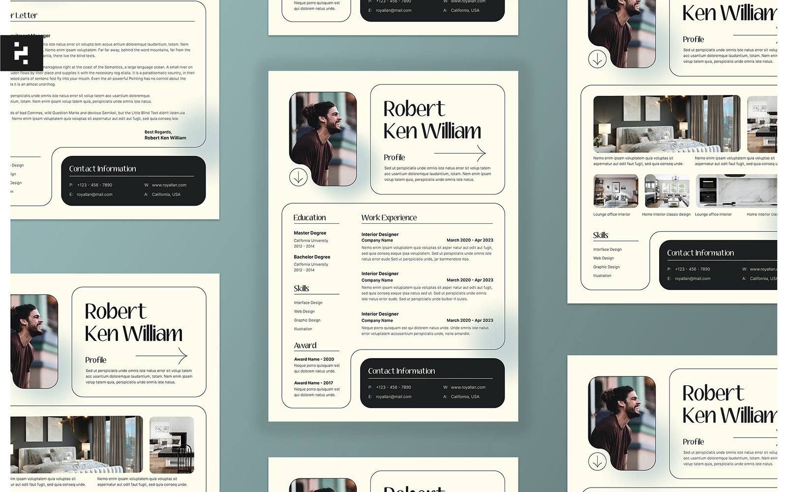 Creative Minimal CV Resume Pack Template - TemplateMonster