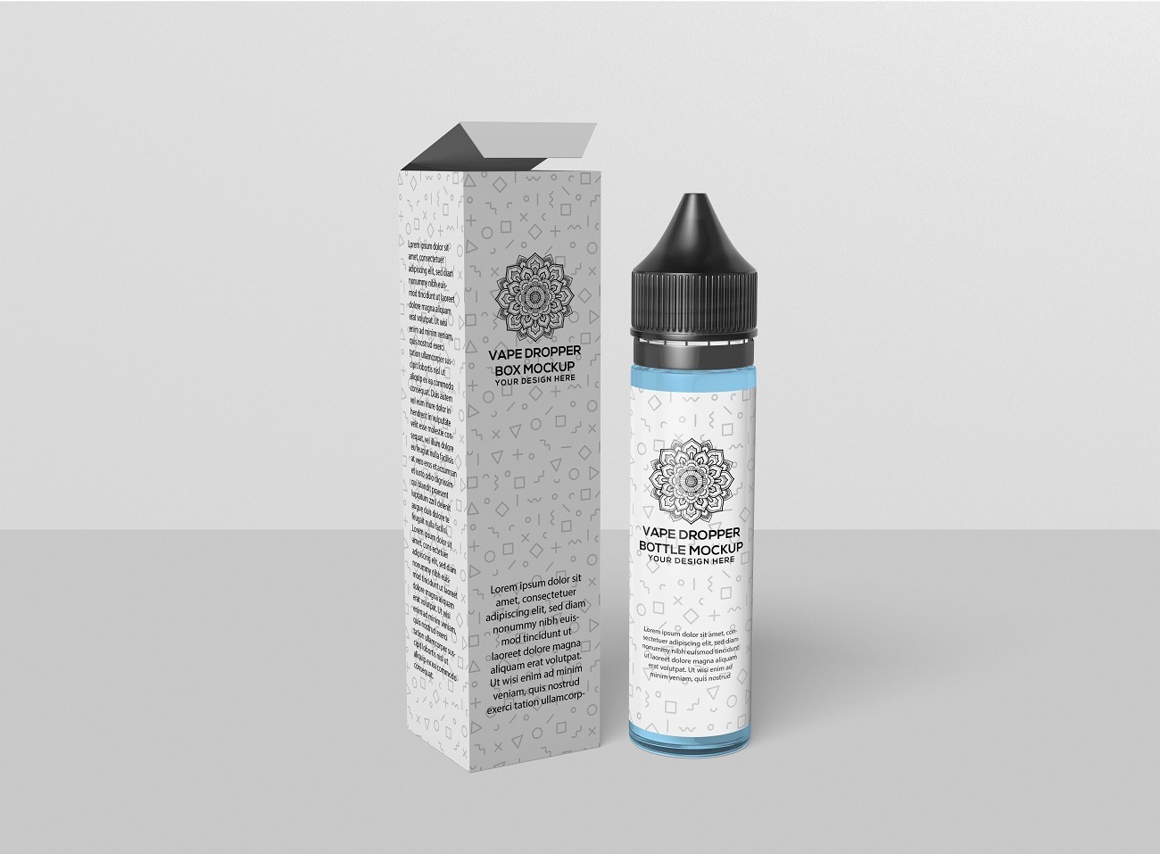Unicorn Vape Dropper Bottle Mockup #344420 - TemplateMonster