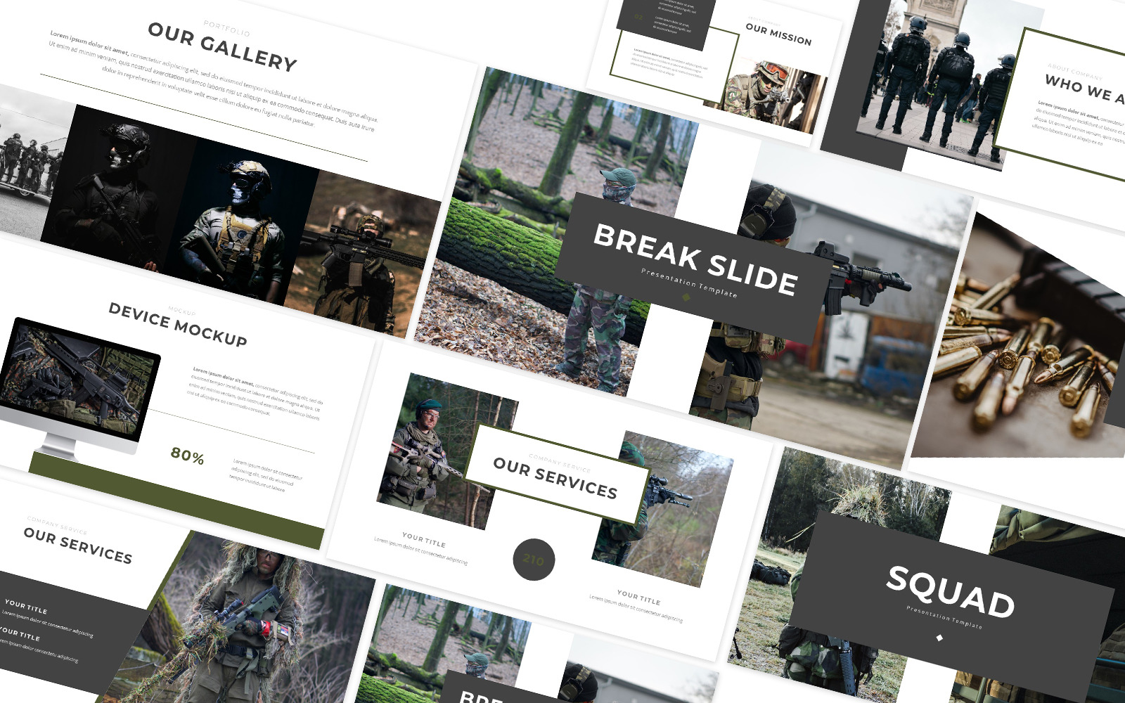 Modèle Powerpoint militaire de larmée de lescouade