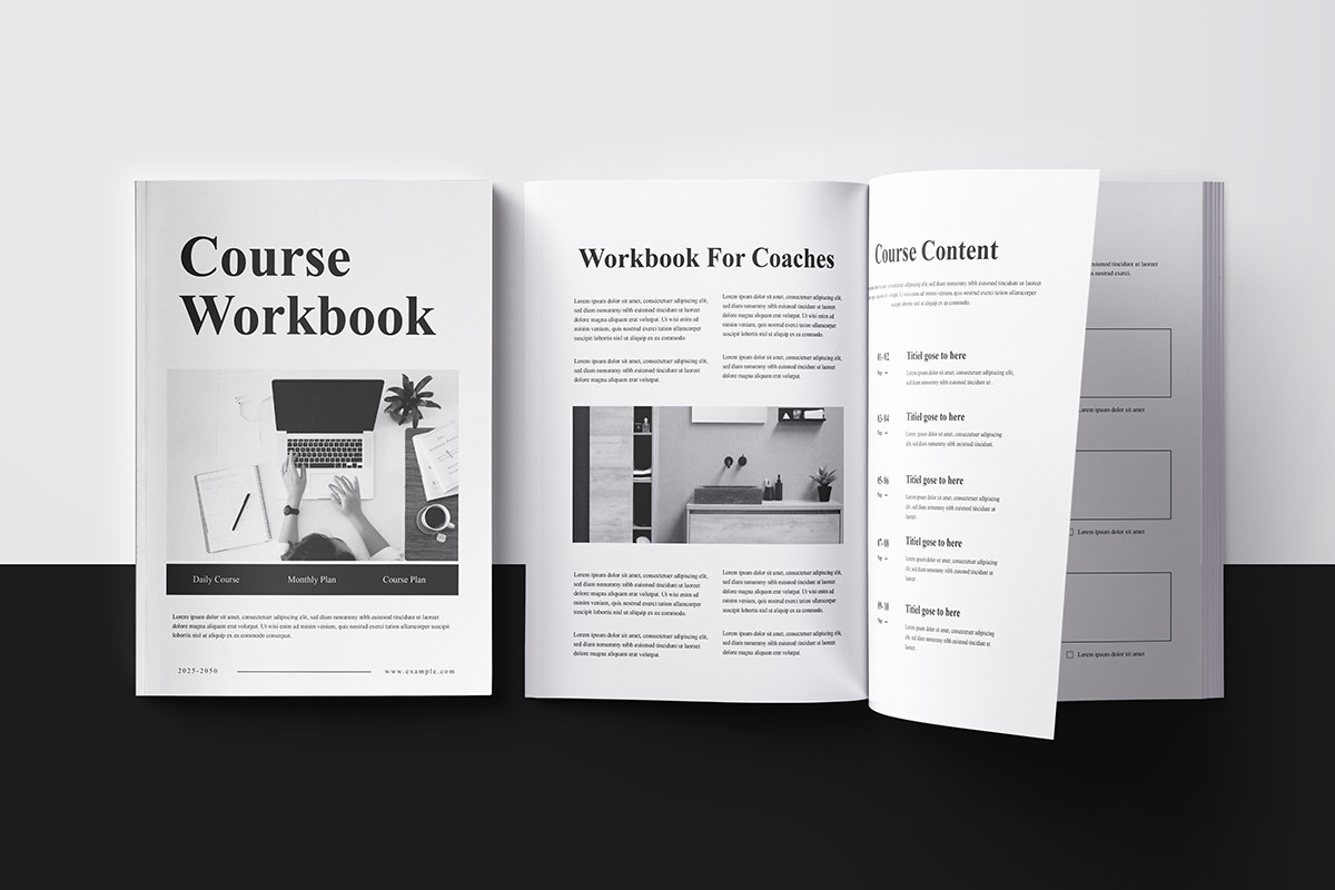 Course Workbook Magazine Layout #345056 - TemplateMonster