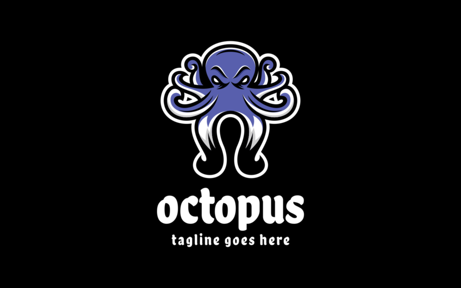Logo de mascotte simple pieuvre 1 #345133 - TemplateMonster