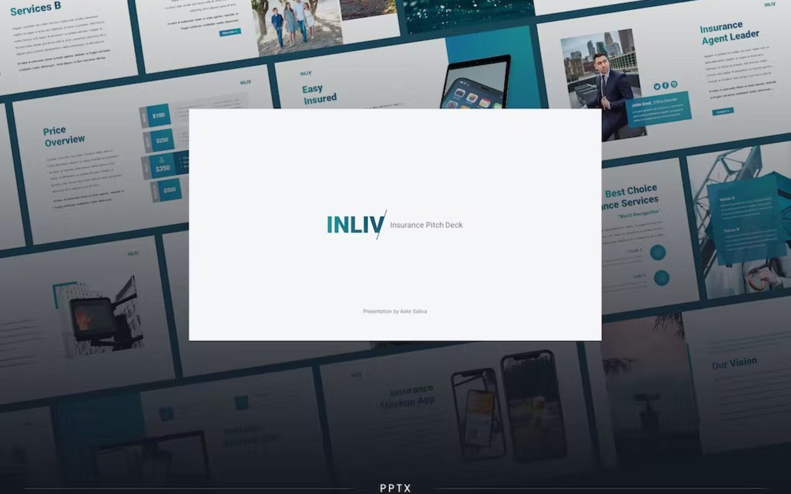 Inliv - Plantilla de PowerPoint con tema de seguros
