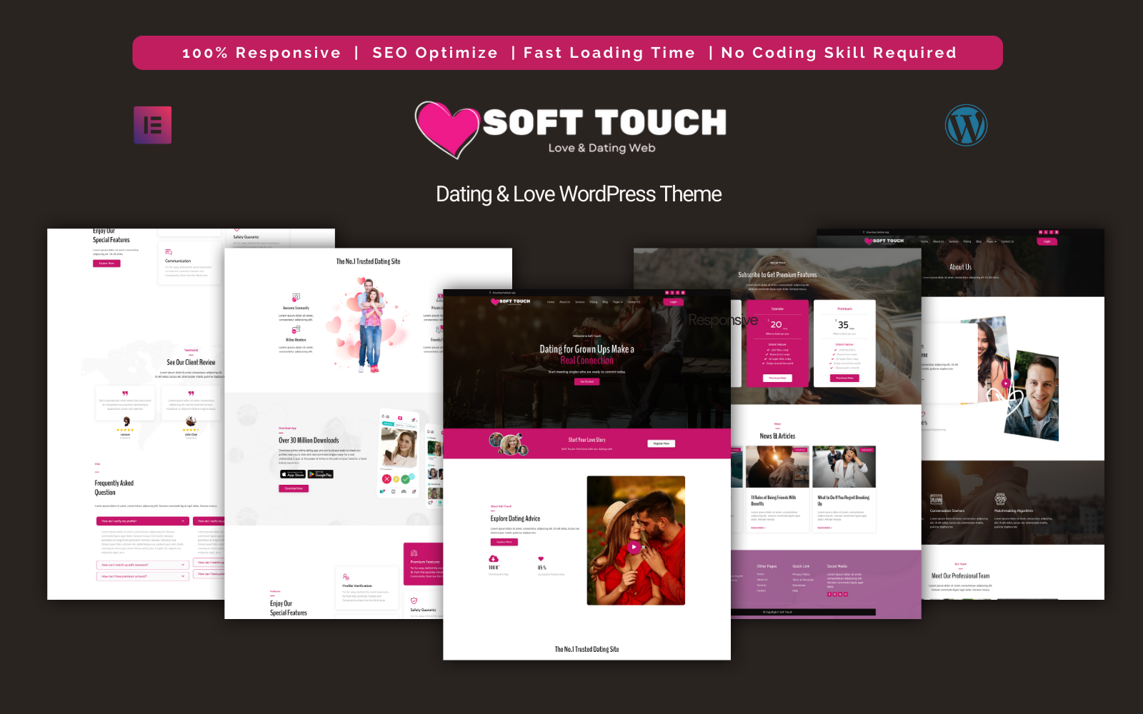Soft Touch - Dating & Love WordPress Theme