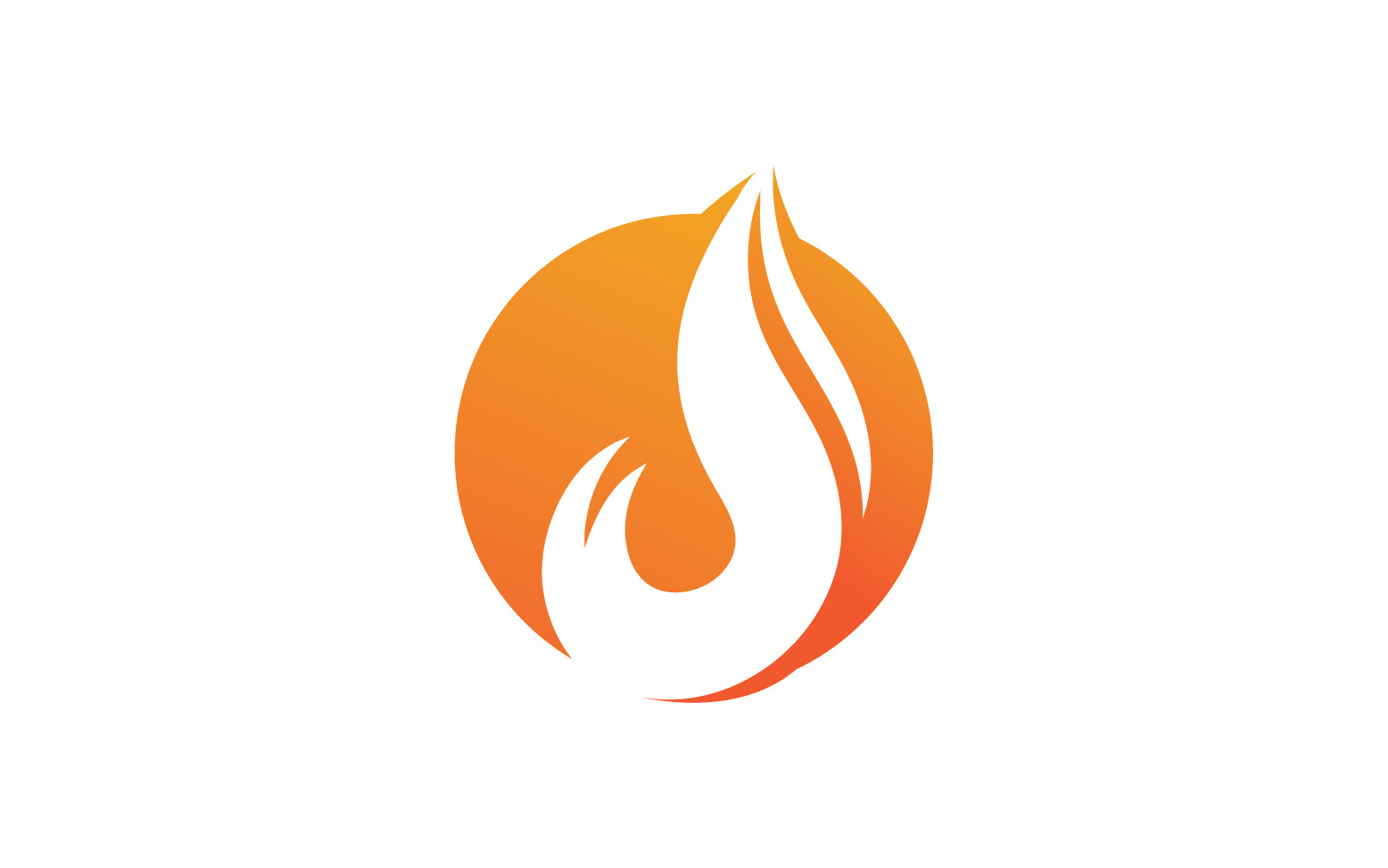 Logo vectoriel de brûlure de feu chaud v4 - TemplateMonster