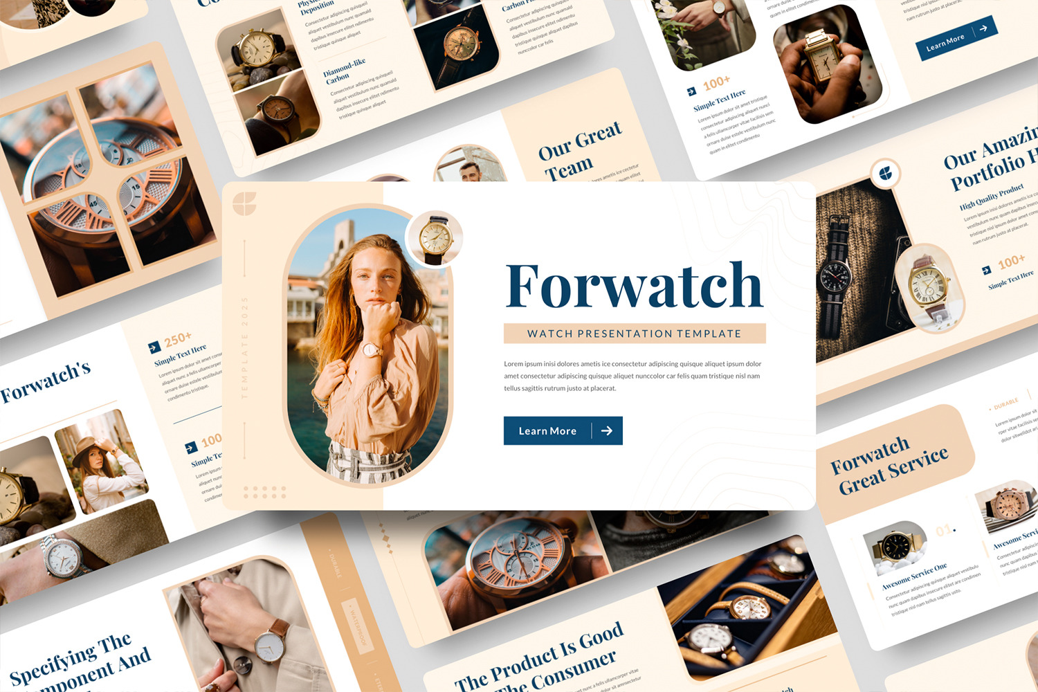 Forwatch - Watch PowerPoint Template - TemplateMonster