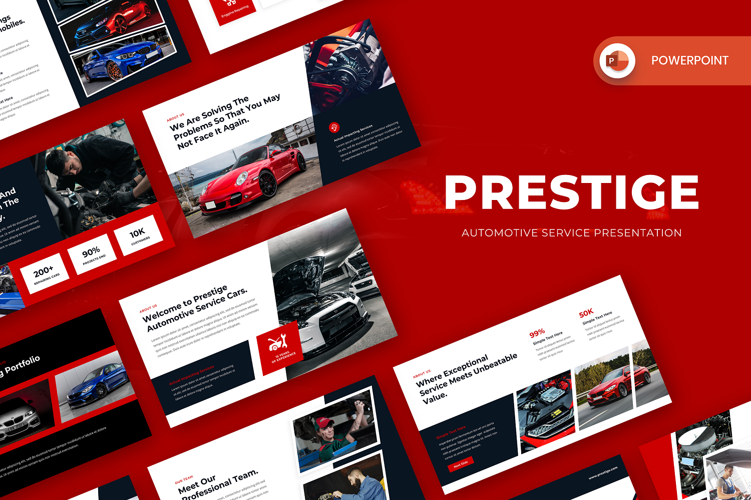 Prestige - Automotive Service PowerPoint Template