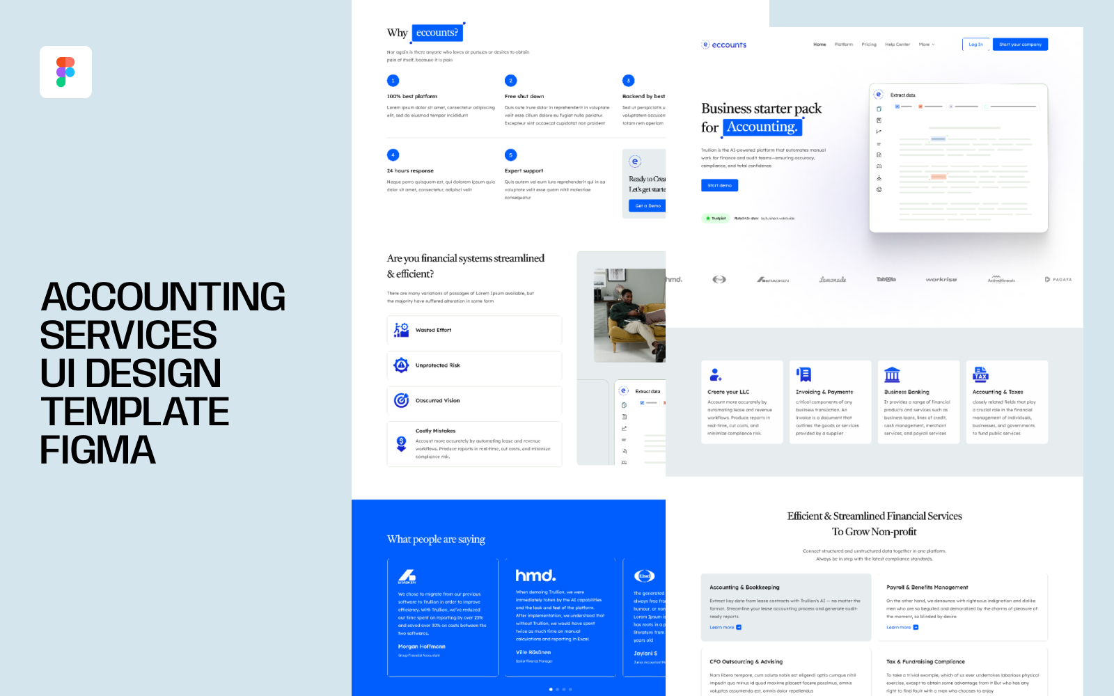 Accounting Services UI Design Template Figma