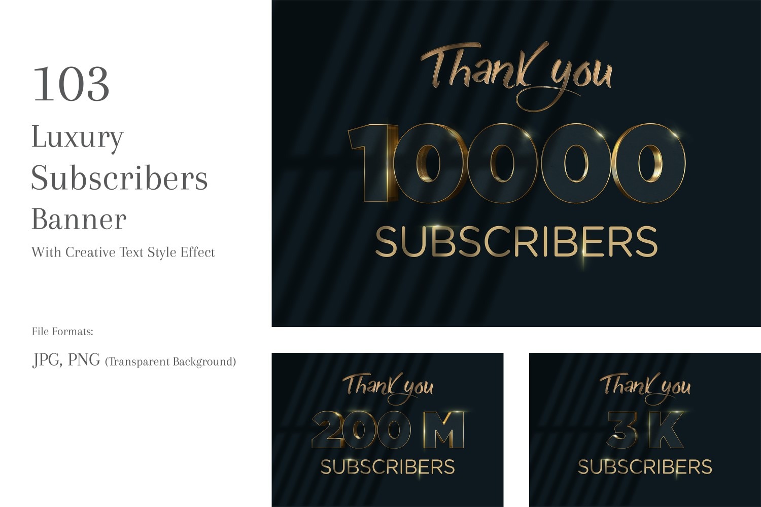 Luxury Subscribers Banner Design Set 40 - TemplateMonster
