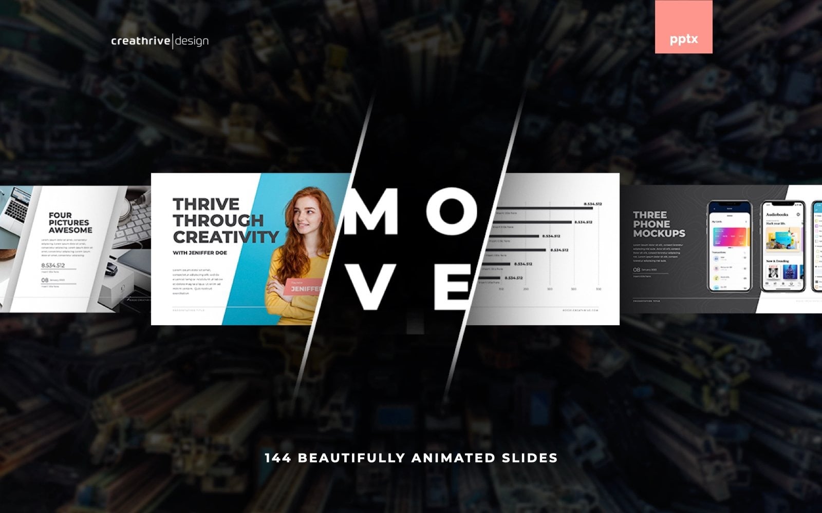 Move Animated PowerPoint Template #351763 - TemplateMonster