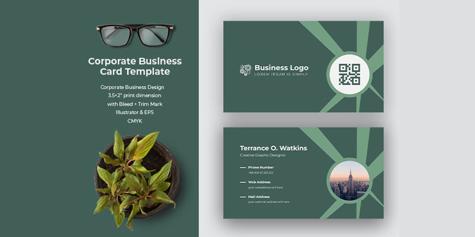 Professional elegant business card Layout - TemplateMonster