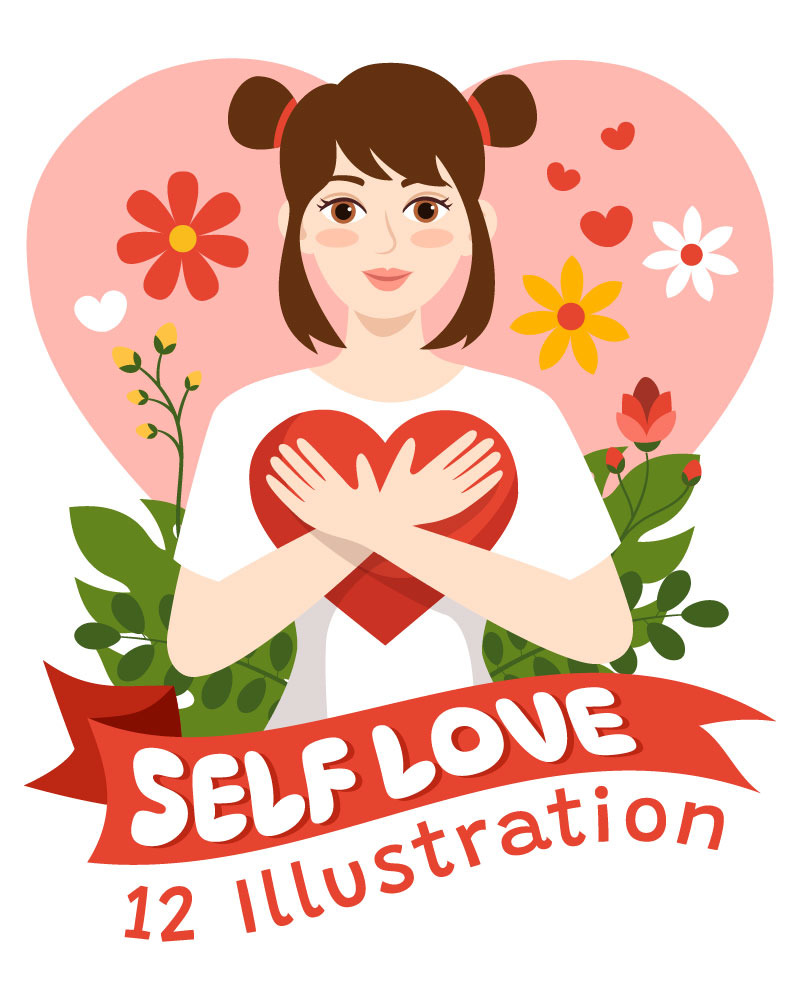 12 Women Self Love Illustration #352027 - TemplateMonster