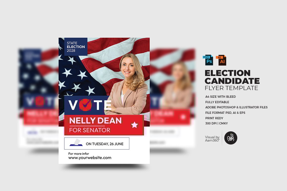 Election Candidate Flyer Template_V01 - TemplateMonster
