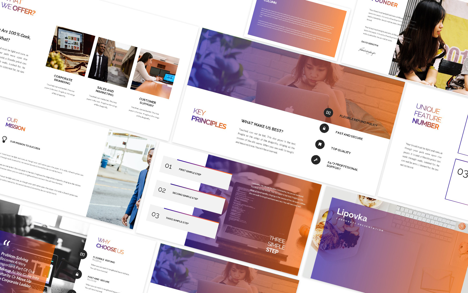 Lipovka Creative Agency Google Slides Template
