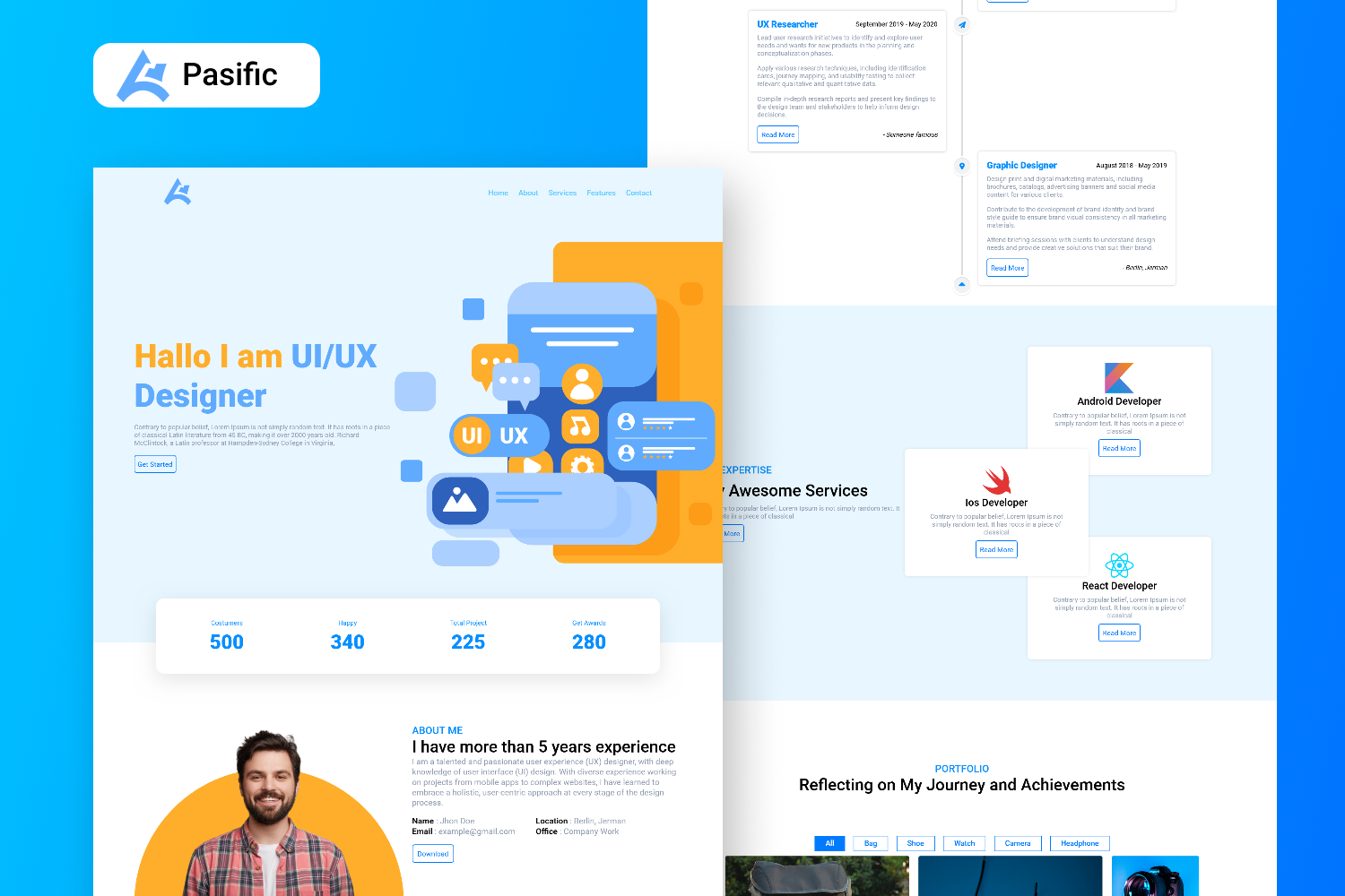 Pasific-Responsive Modern Website Portfolio - TemplateMonster