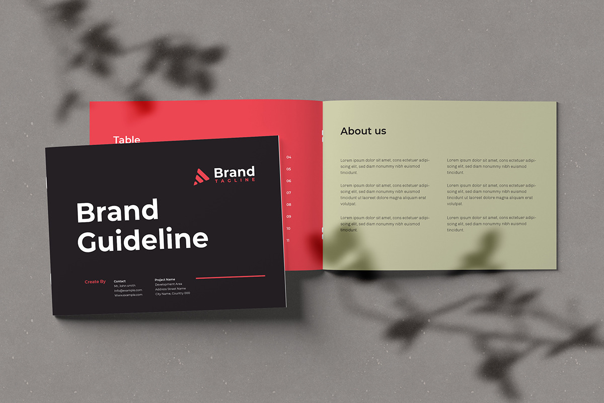 Landscape Brand Guidelines layout Design - TemplateMonster